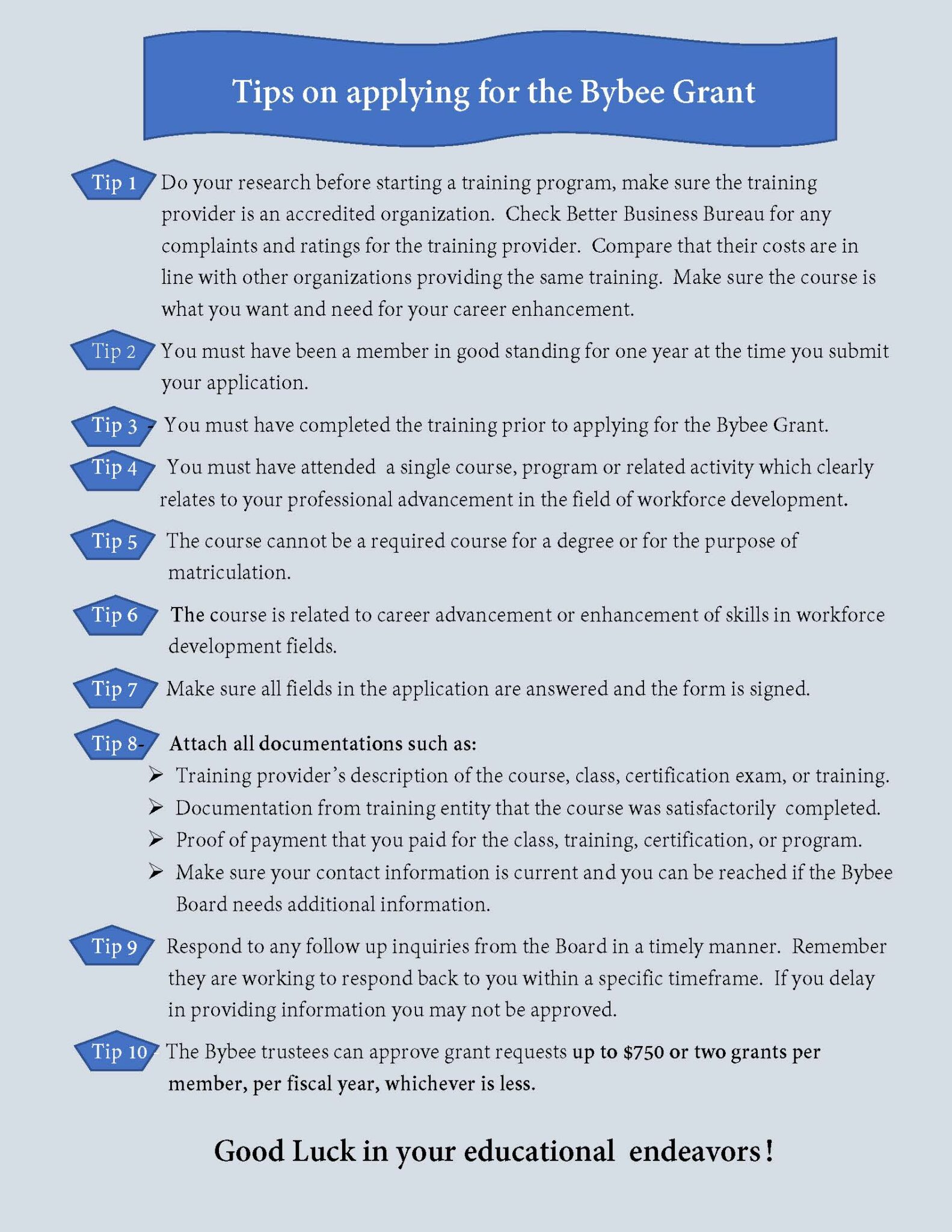 California Workforce Connection – Bybee Board Tips on Applying for a ...