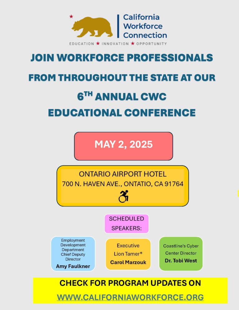 California Workforce Connection – 2025 Annual Educational Conference ...